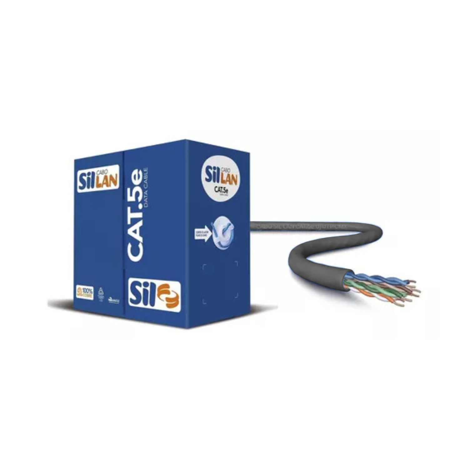Cabo Lan Cat 5 U/Utp Cmx Sil 5M Preto - Caixa 305 metros
